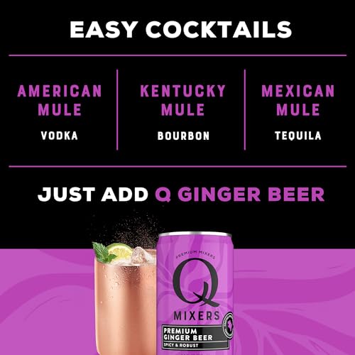 Q Mixers Premium Ginger Beer, 7.5 Fl oz (Pack of 24), Premium Cocktail and Mocktail Mixer Made with Real, Natural Ingredients (Packaging May Vary)