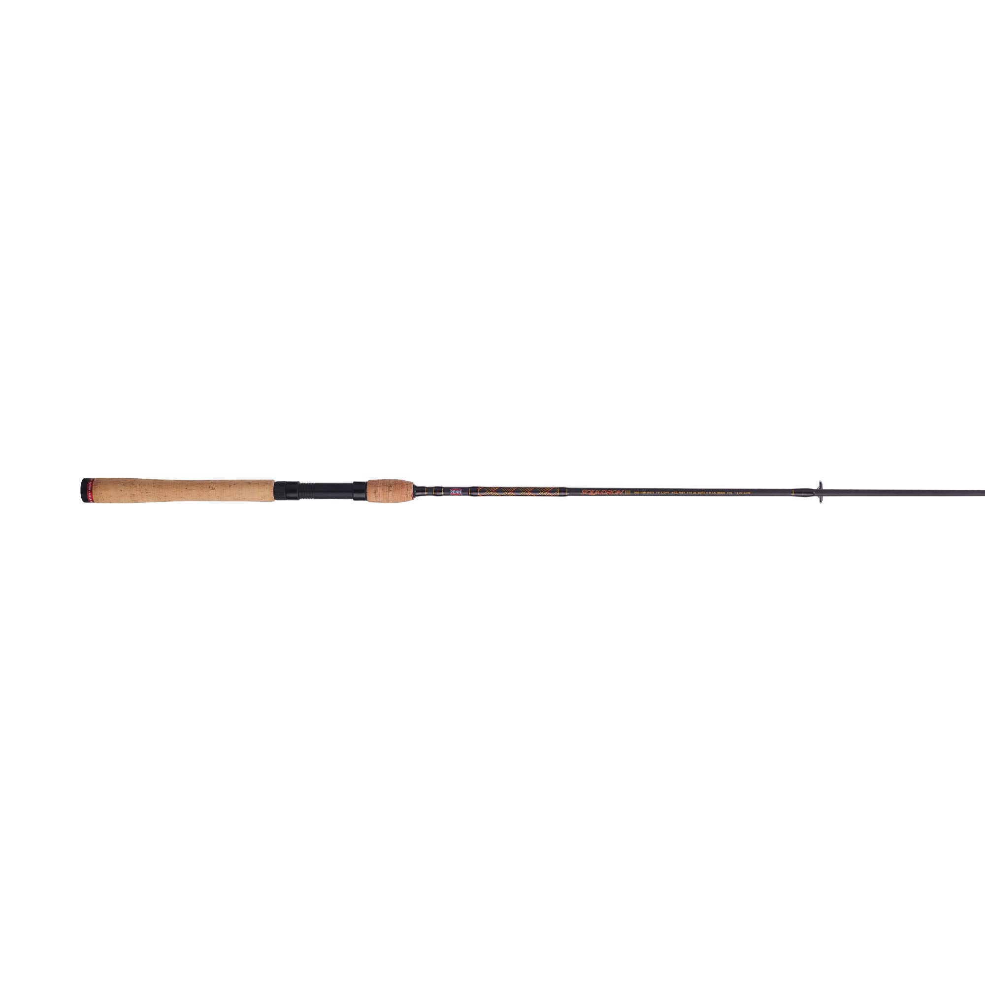PENN Squadron III 7’ Inshore Spinning Rod; 1-Piece Fishing Rod, 10-17lb Line Rating, Medium Rod Power, Fast Action, 1/4-1 oz. Lure Rating, Titanium/Red/Gold