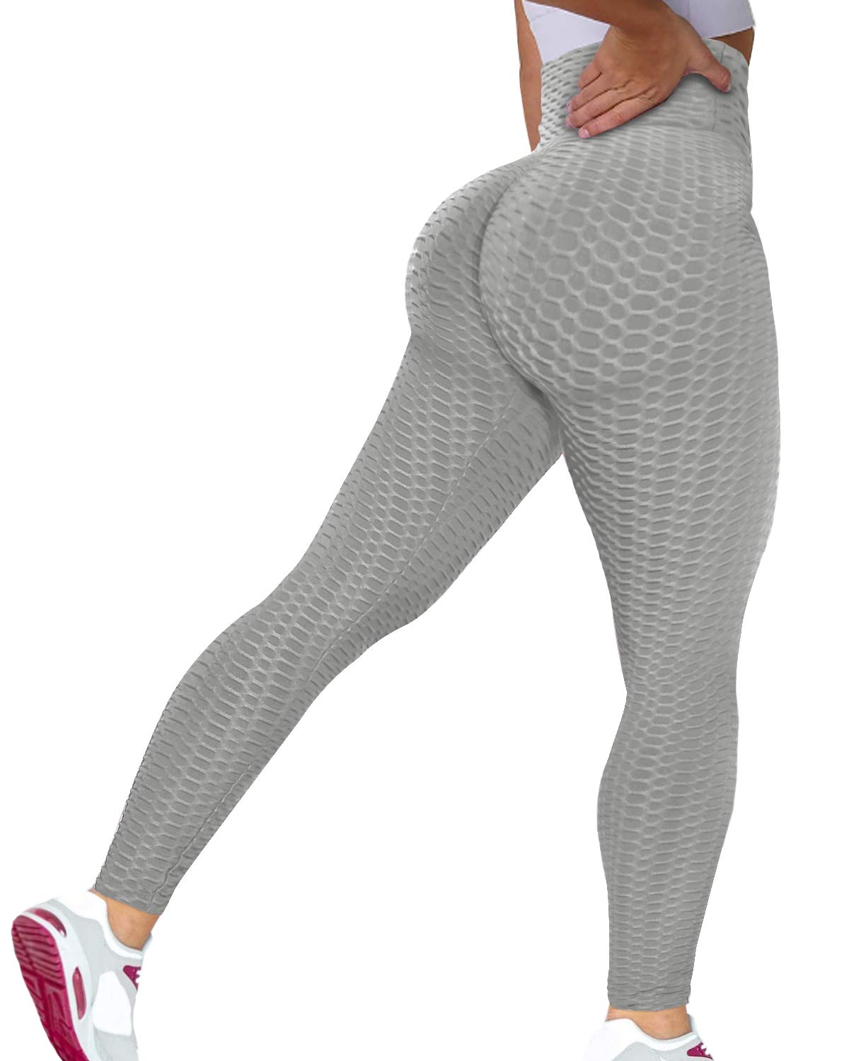 Murandick Booty Butt Lifting Leggings for Women Scrunch High Waist Textured Yoga Workout Pants