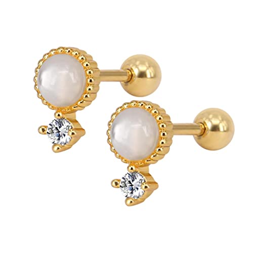 Milageto 20pc Sterling Silver Earrings Stud Posts with Stud Earring - Sliver, 6mm, 6mm