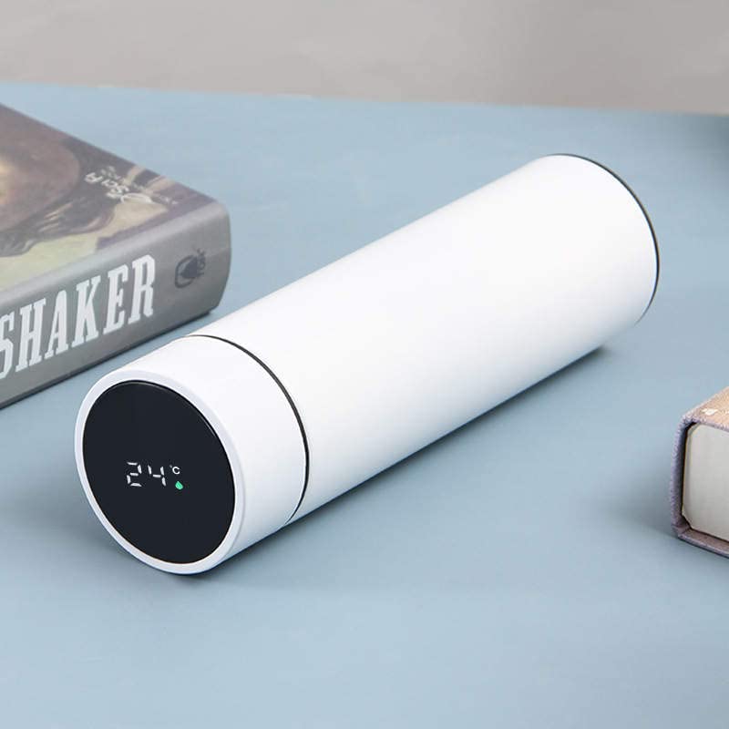 Stainless Steel flask Vacuum Water/Coffee Bottle for Gym,sports,office with LED Temp smart luxry bottle keeps drink 24 hrs hot and 24 hrs cold for men and women.
