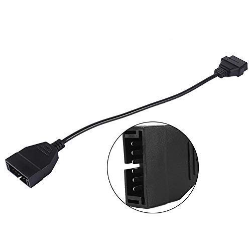 OBD2 Diagnostic Extension Cable, Obd1 Adapter to Obd2 Pin Scanner 2 Pin to 16 Pin OBD1 Scanner Standard Quality Stable Performance