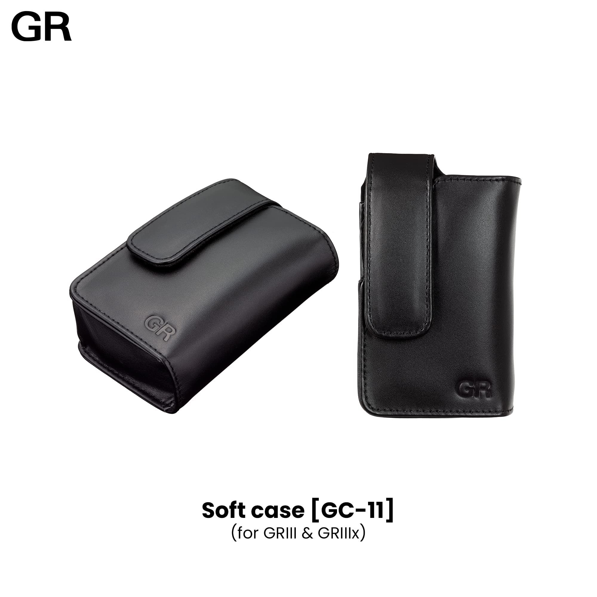 RICOH Leather Soft case GC-11 [Compatible Models: GR III, GR IIIx] [High-Grade Genuine Leather case with Solid Protection ] [with Belt Loop on The Back], Black