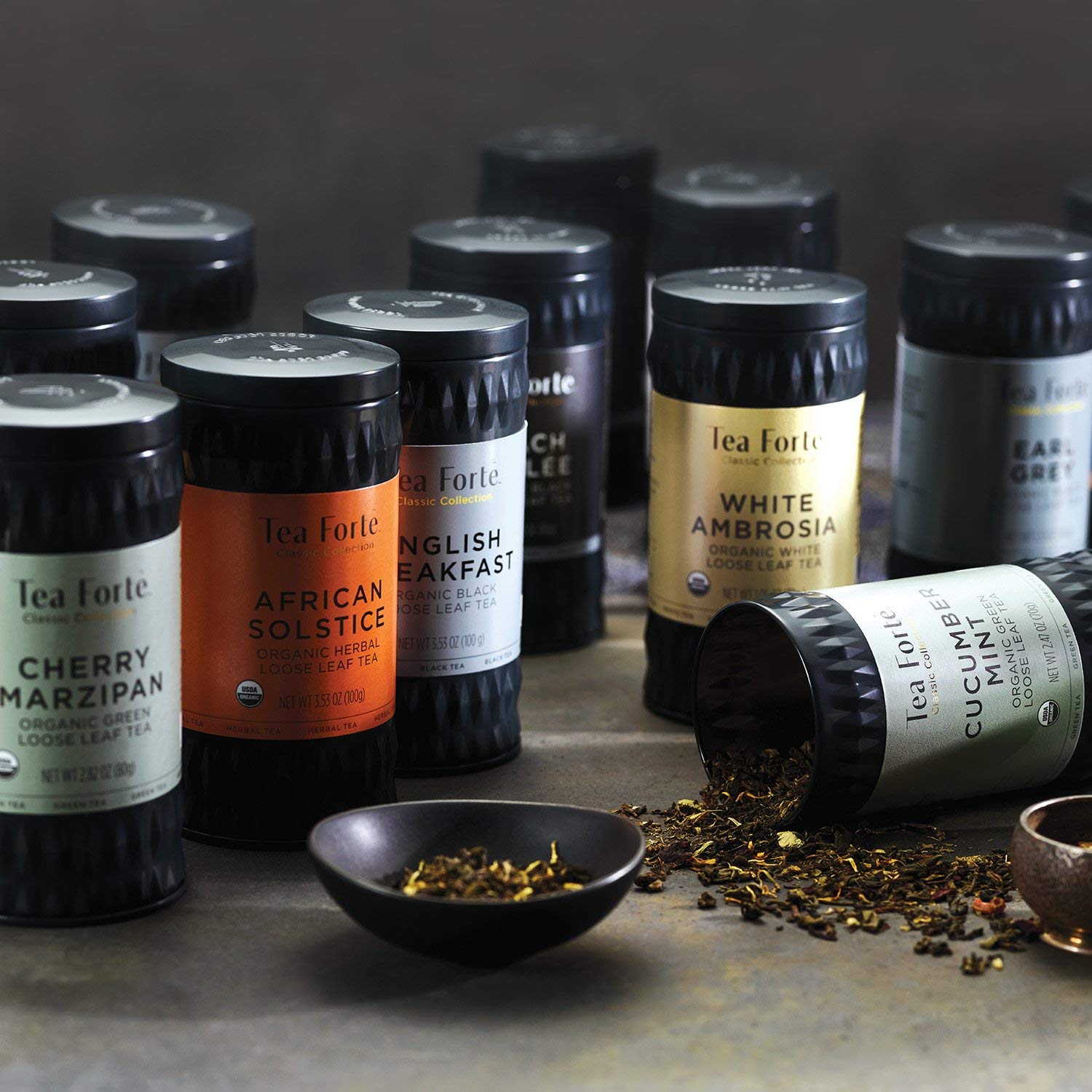 Tea Forte Organic Herbal Tea, Makes 35-50 Cups, 1.76 Ounce Loose Leaf Tea Canister, Citrus Mint