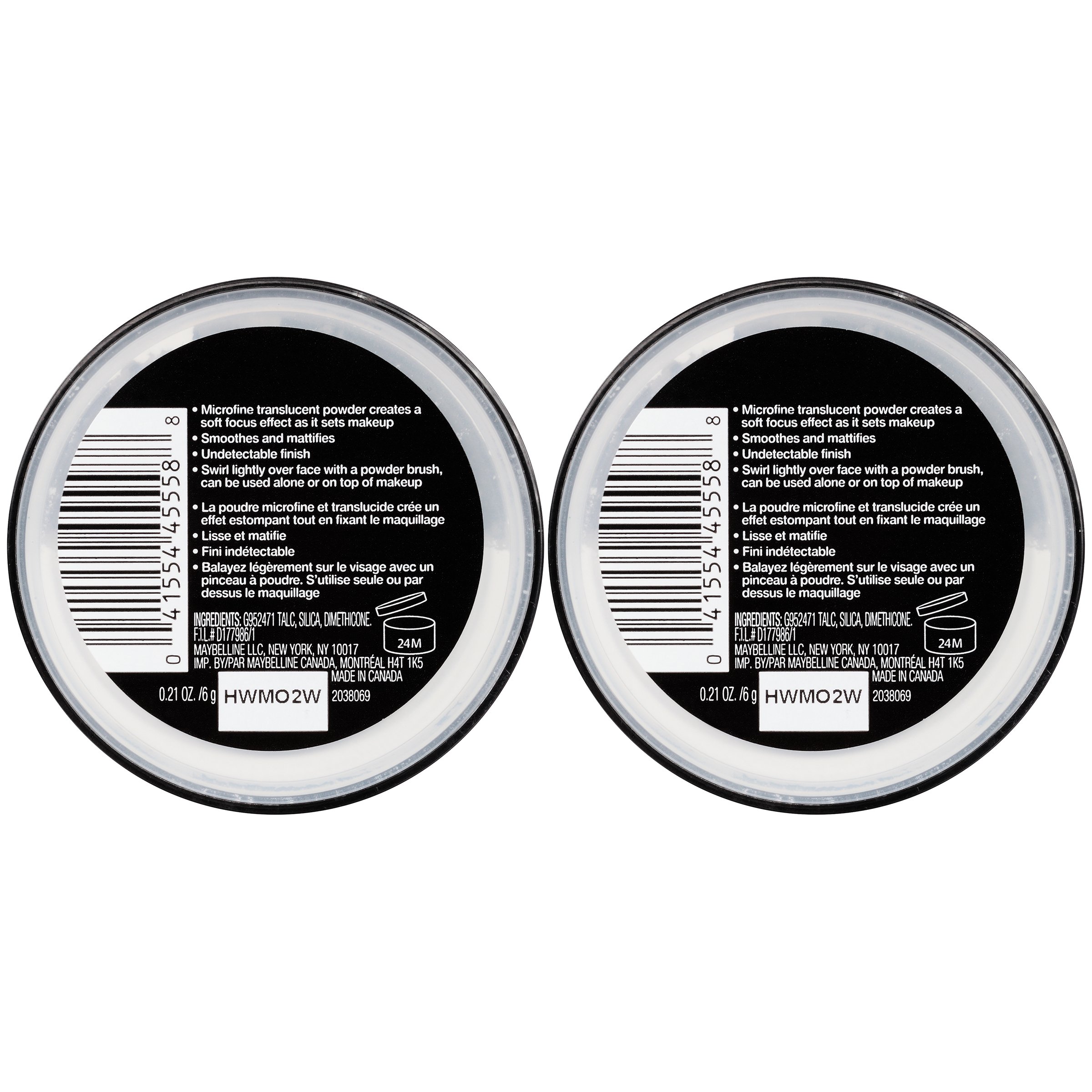 Maybelline New York Facestudio Master Fix Setting + Perfecting Loose Powder Makeup, Translucent, 2 Count