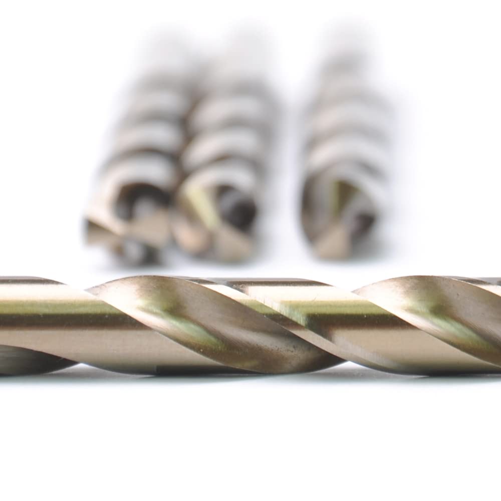 VALYRIANTOOL 1/8" Cobalt Drill Bits(20PCS), M35 HSSCO High Speed Steel Jobber Length Twist Drill Bit Set for Hardened Metal, Stainless Steel, Cast Iron, Plastic and Wood