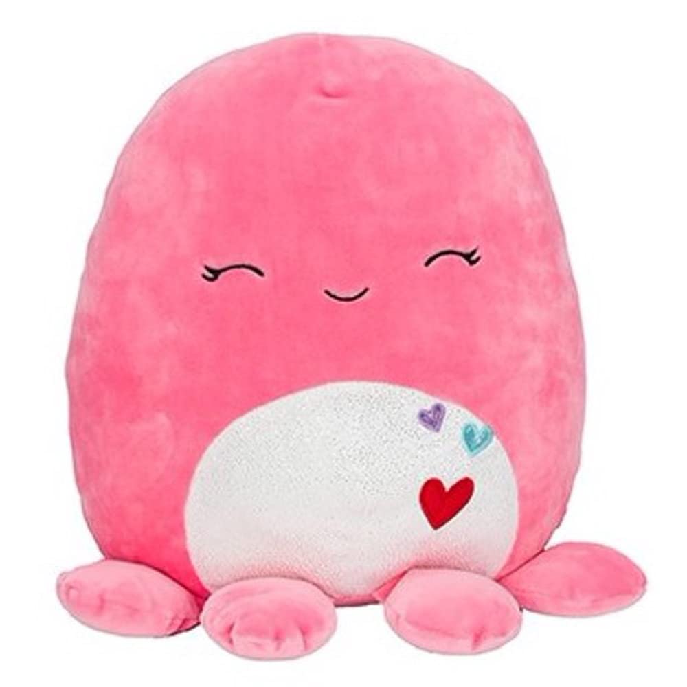 Squishmallow Official Kellytoy Valentines Squad Squishy Soft Plush Toy Animal (Abby Octopus, 8 Inch)