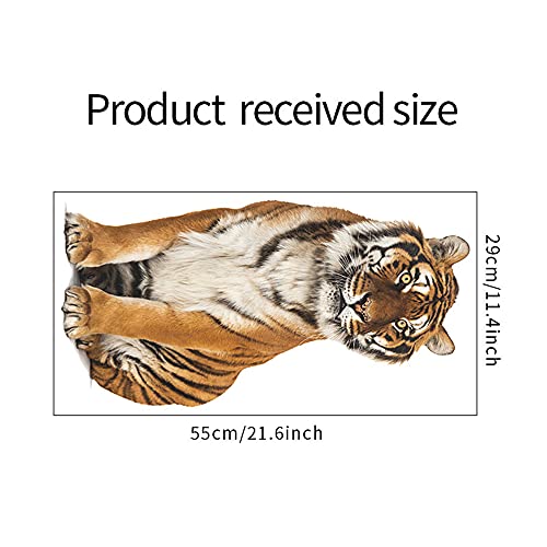 ROFARSO Lifelike Cool Tiger Jungle Animal Wall Stickers Removable Wall Decals Art Decorations Decor for Bedroom Living Room Murals