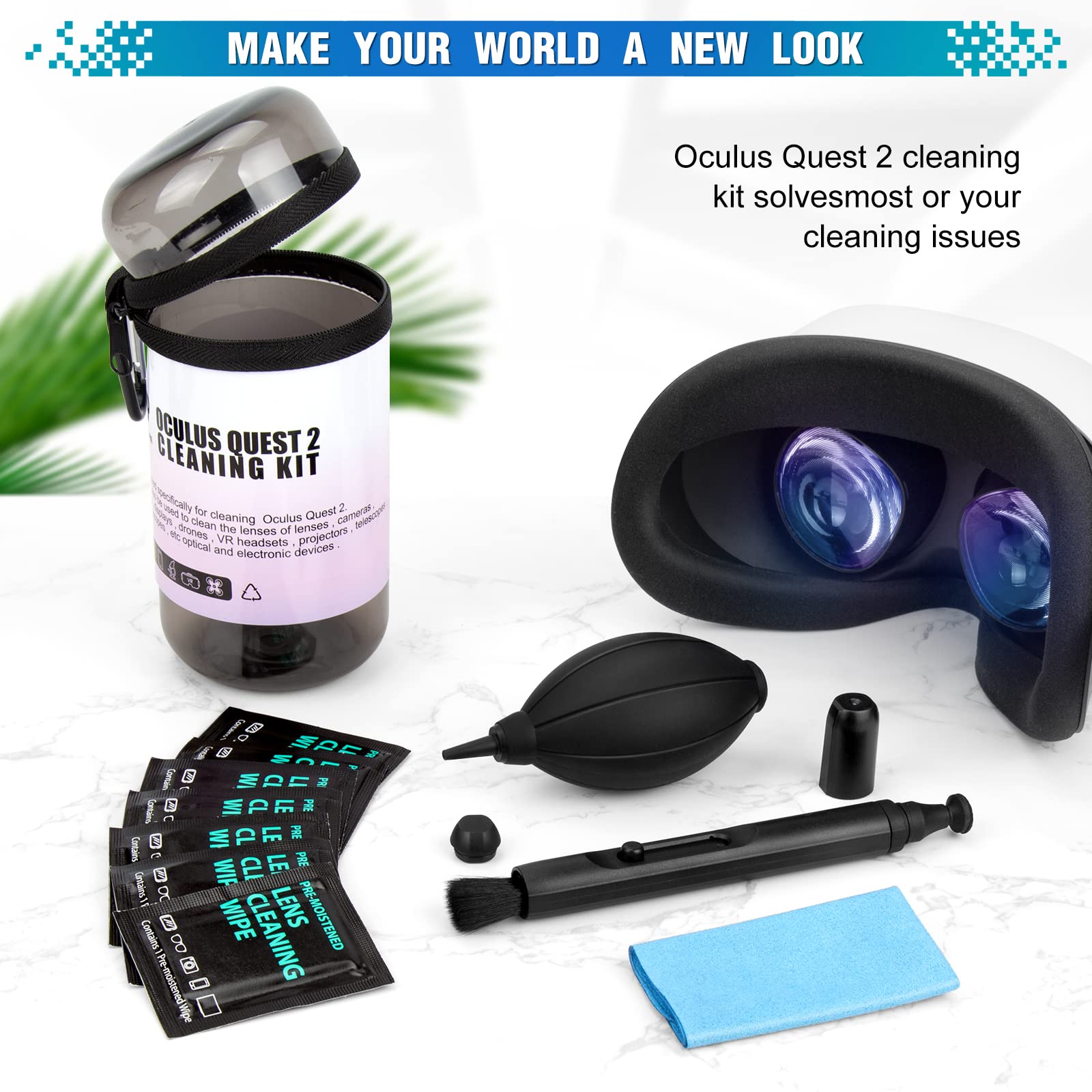 Unido VR Accessories Cleaning Kit for Lens Cleaning Compatible with Cameras/DJI Drone/PS4 VR Headset Lens.