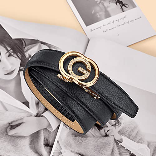VANANNBA Belts for Leather Ratchet Women Buckle Belt with Belt Box