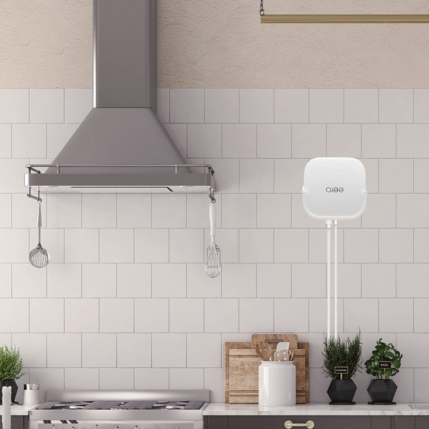 Wall Mount Holder for eero Pro 6E Home WiFi System, Stand Bracket for eero Pro 6E Kits Accessories, No Messy Wires Space Saving, White, 3 Packs