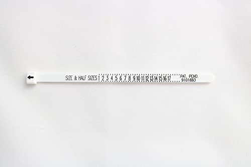 Set of 100 Multi-Sizer Adjustable Finger Gauge Ring Sizing 1–17 U.S. Plastic Made in UK by CRAFT WIRE