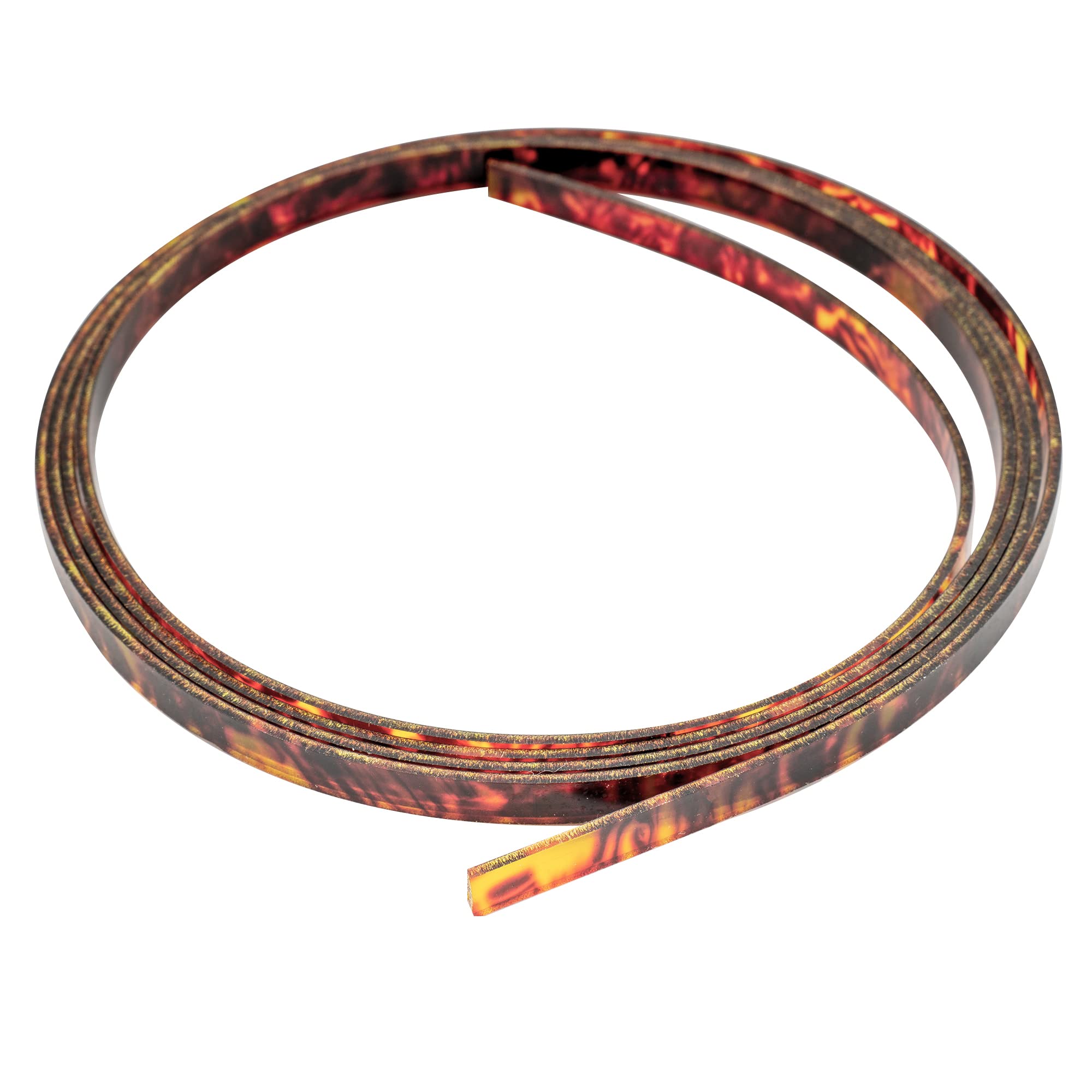 Musiclily Plastic Guitar Binding Purfling Strip 1650 x 6 x 1.5 mm, Tortoise Shell