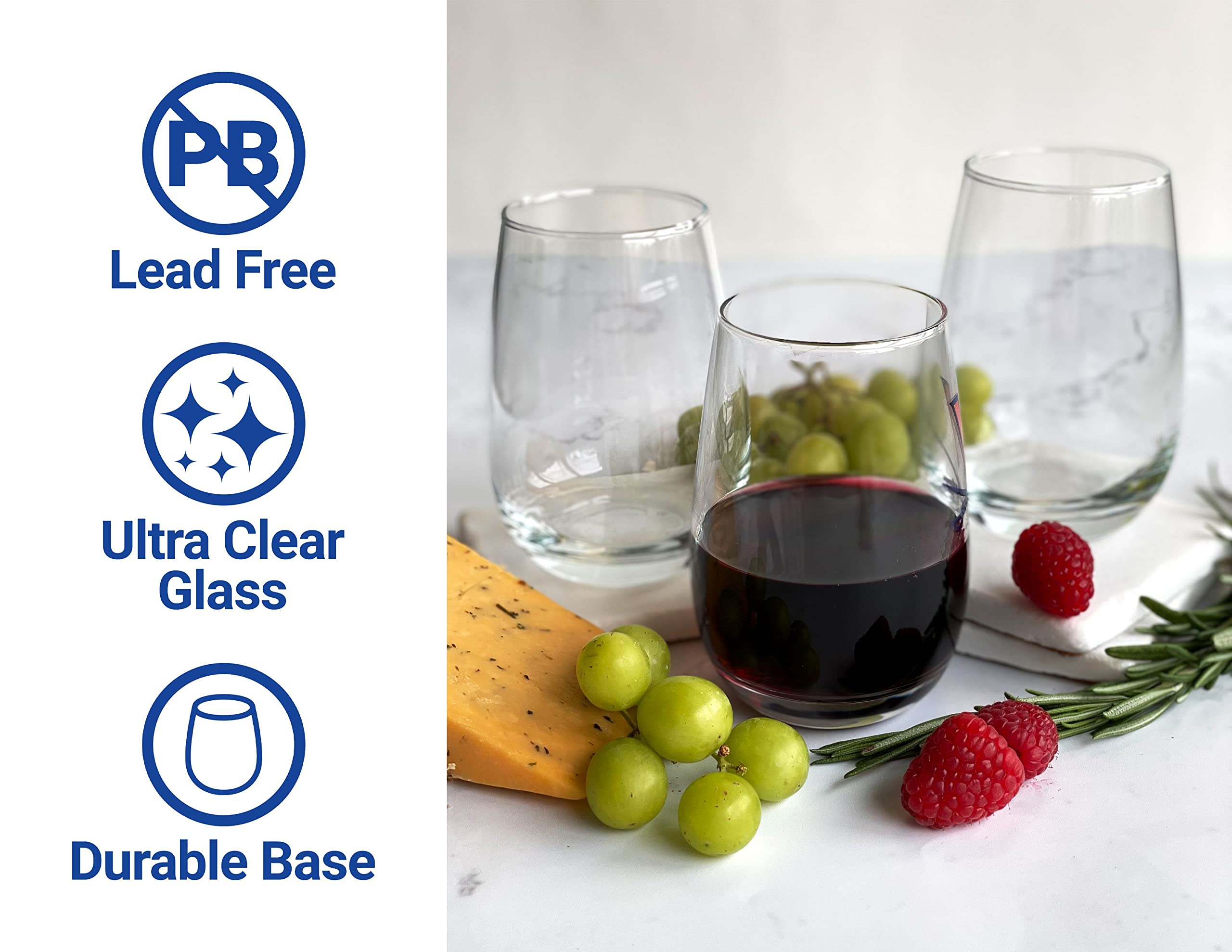 R and R Imports College of Charleston 15 oz Stemless Wine Glass (2-Pack) Officially Licensed Collegiate Product