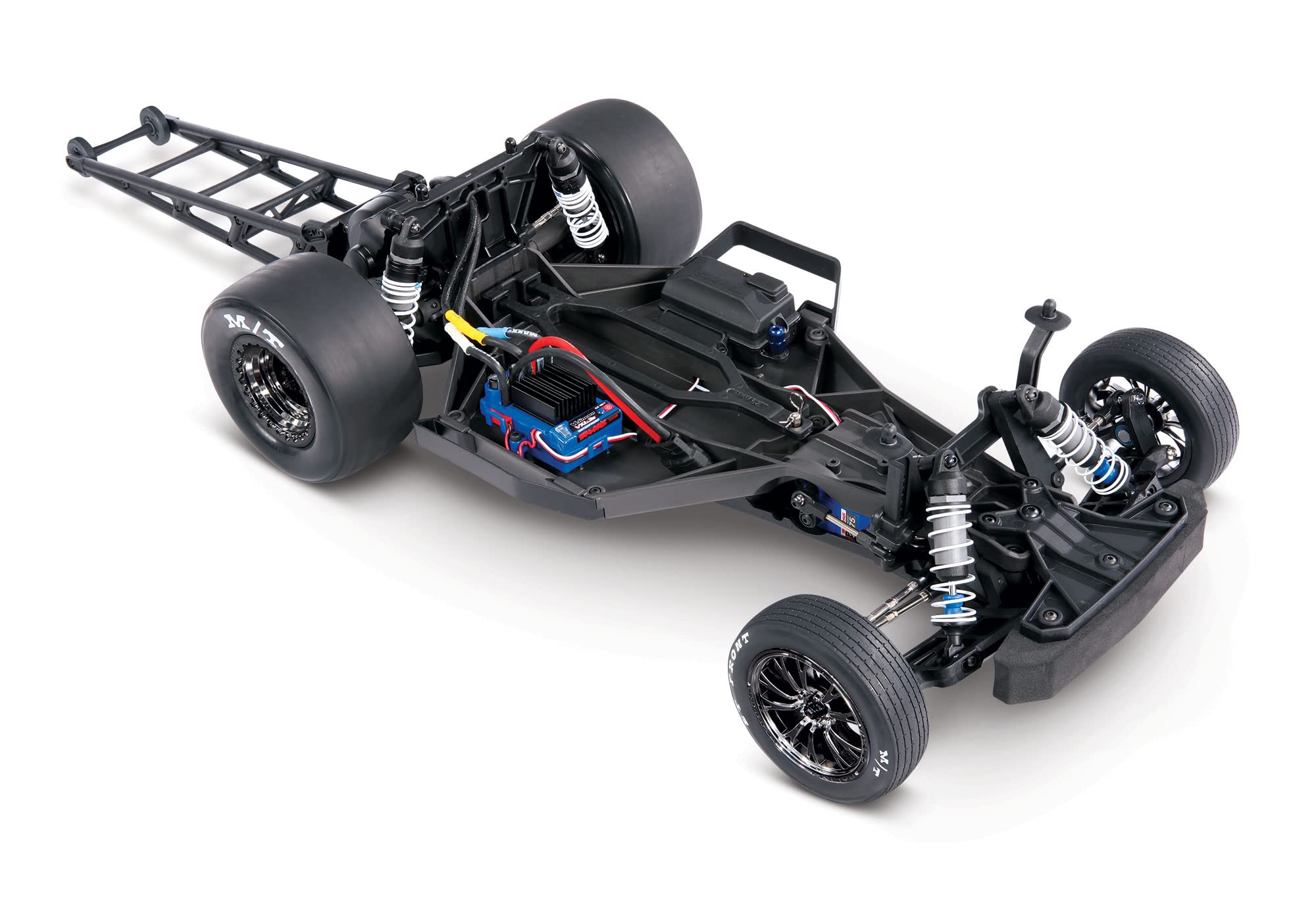 Traxxas 1/10 scale Drag Slash, Black, Fully assembled, Ready-to-Race® with TQi™ 2.4GHz Radio System, Stability Management®, and Velineon Brushless Power System
