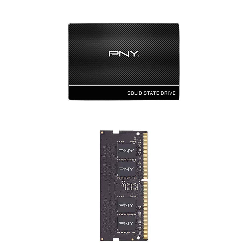 PNY CS900 1TB 2.5” SATA III Internal Solid State Drive (SSD) - (SSD7CS900-1TB-Rb) and 16GB DDR4 2666MHz Notebook Memory – (MN16GSD4266)