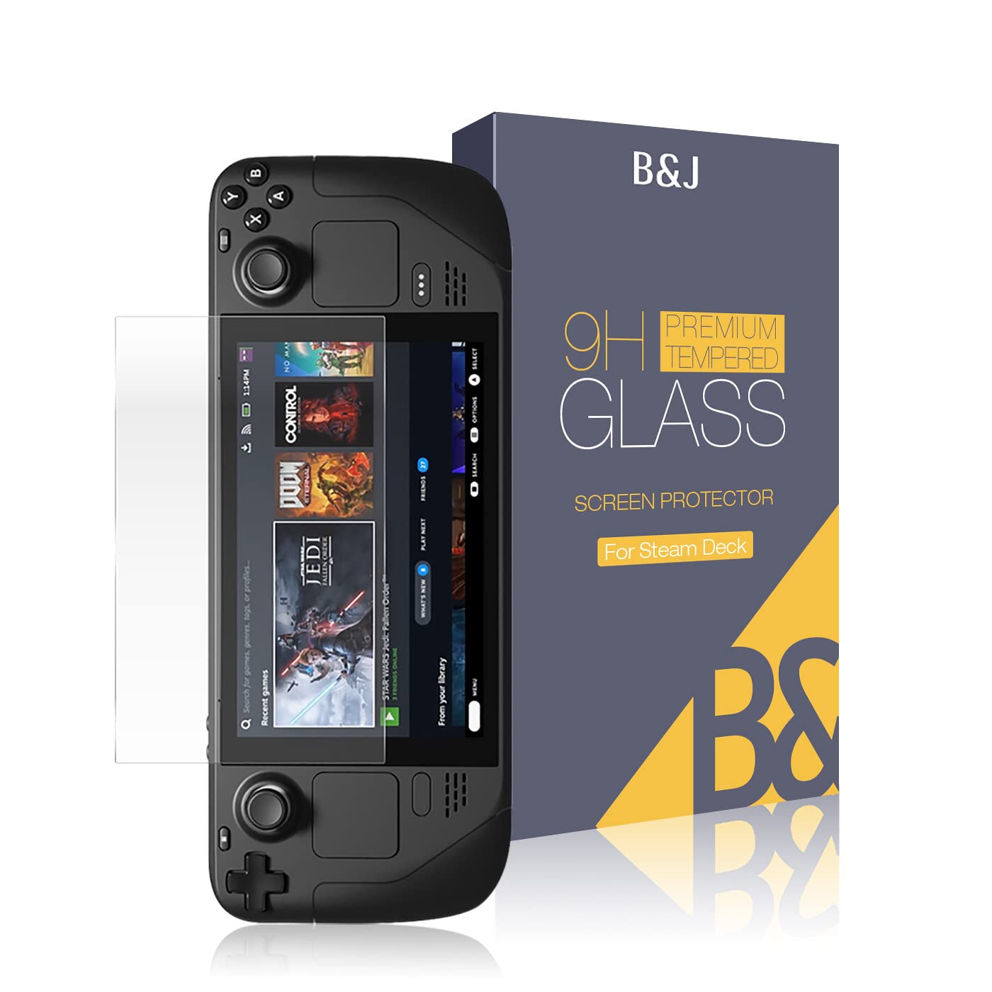 Steam Deck Tempered Glass Screen Protector Compatible with Steam Deck (7 inch)