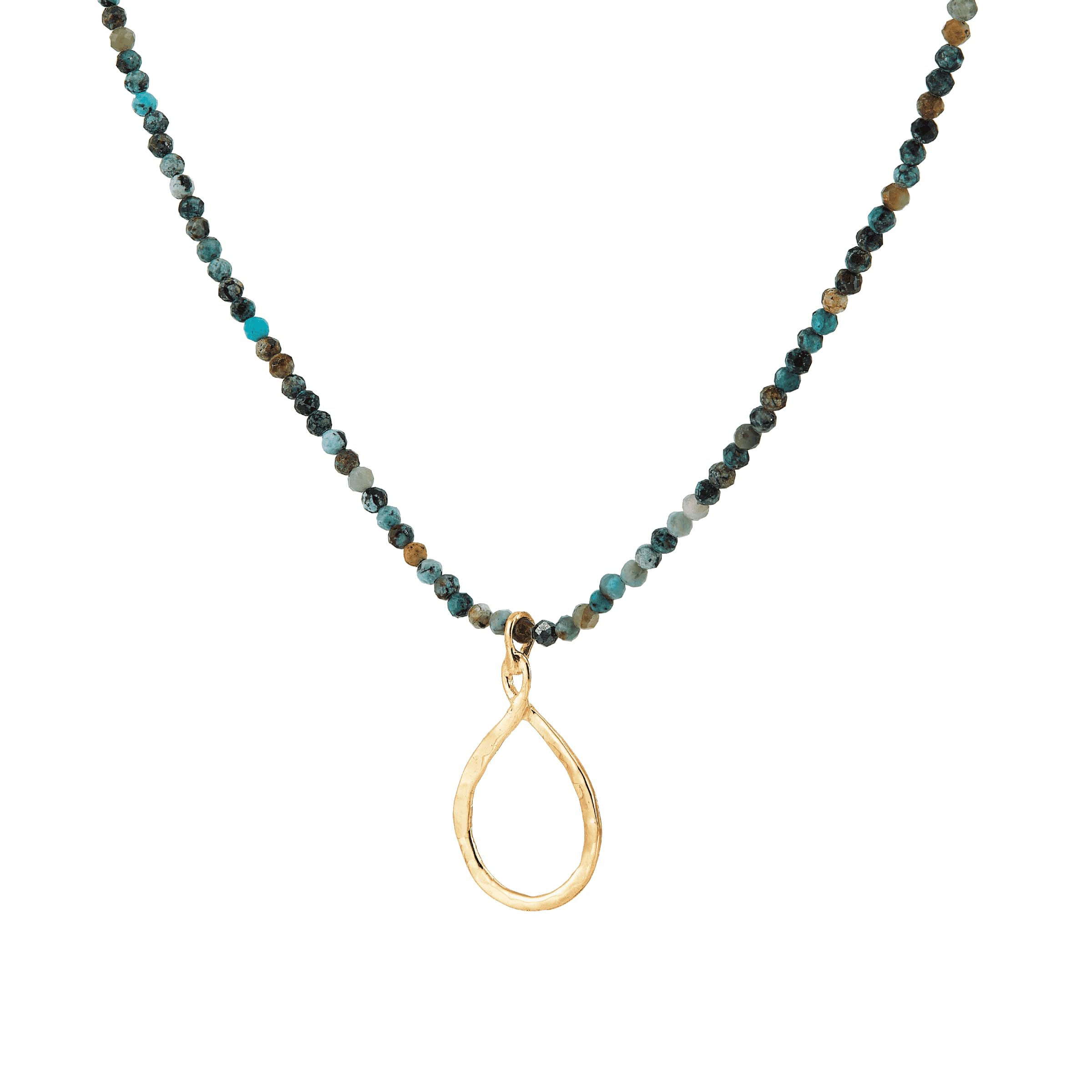 Silpada 'Just a Glimmer' Turquoise Pendant Necklace in 10K Yellow Gold, 16"