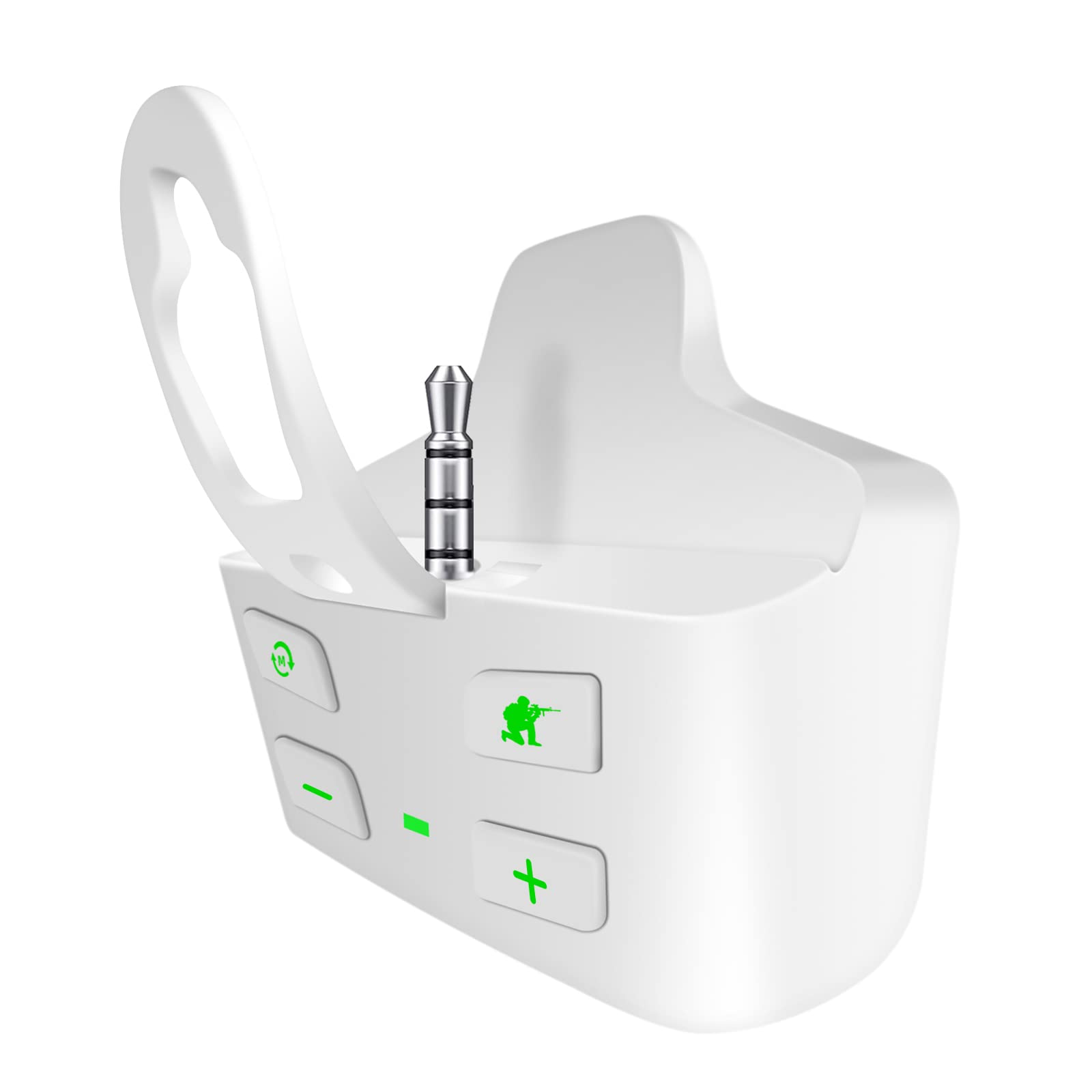 Stereo Headset Adapter Compatible with PS5 Controller,Sound Enhancer with 3.5 mm Audio Jack White