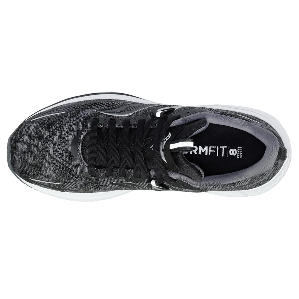 Saucony Omni 21 Women's Running Shoe, Black/White, 9.5