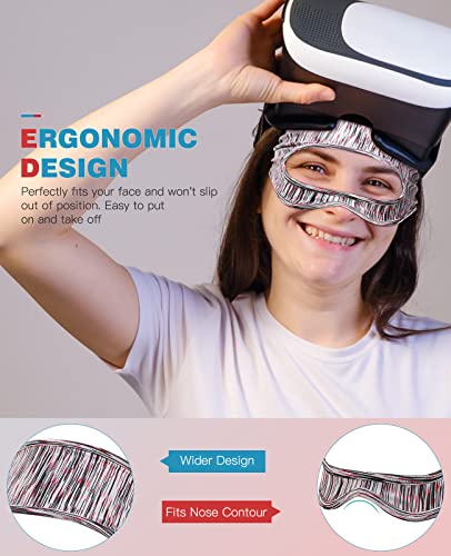 TiMOVO VR Eye Mask Cover Breathable Adjustable Sweat Band for Meta Quest 3 VR Headset, VR Face Cover Cushion for PS VR2/Meta Quest Pro/Meta Quest 2/Oculus Quest 2/HTC Vive Accessories (4Pcs)
