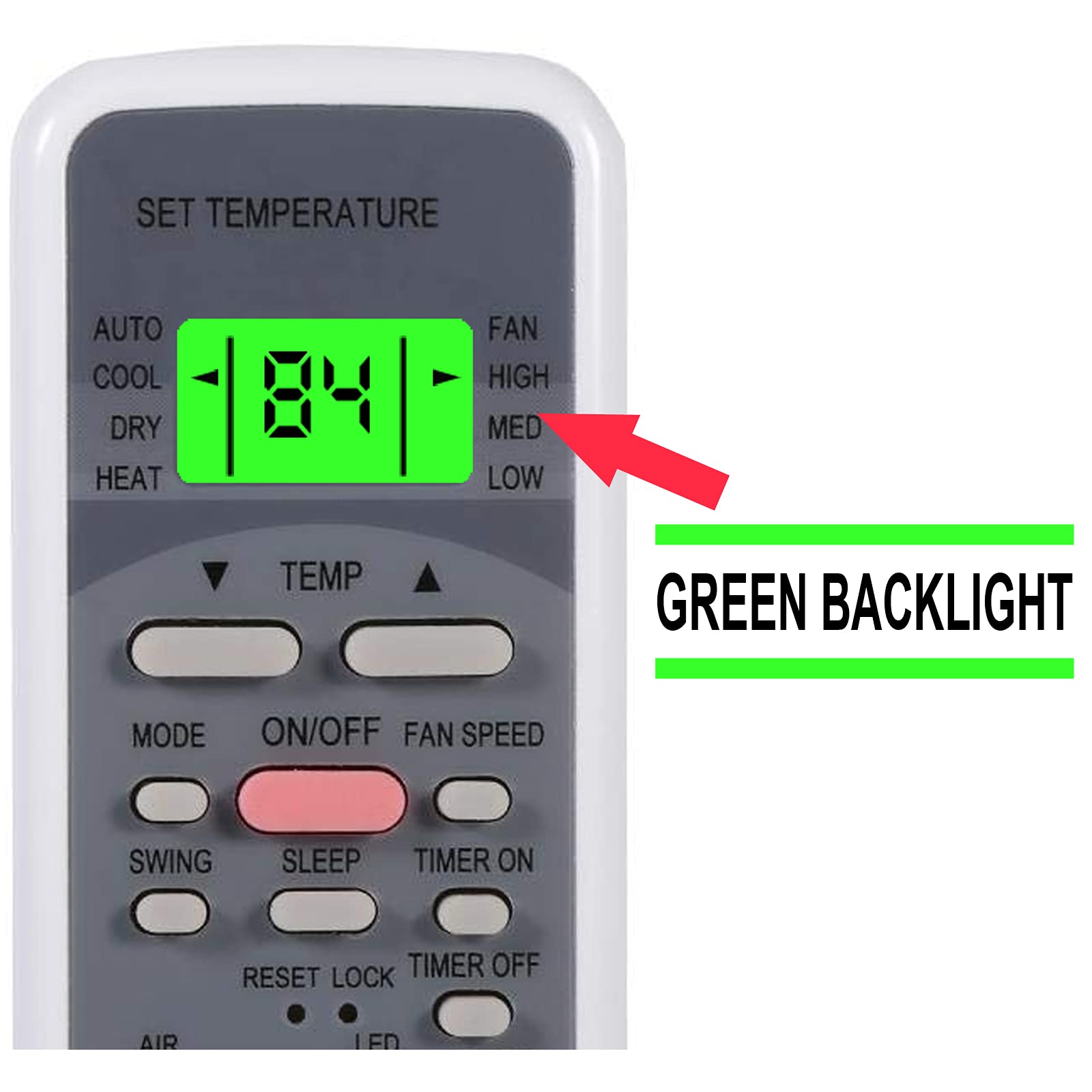 Replacement Air Conditioner Remote Control for Goodman Tgm Midea miller R51I4/BGE R51I4/BGCE UL-R51M/E R51I11/BGE R51L4/BGE R51/CBGE R51/CE R51M/E R51M/CE (B)