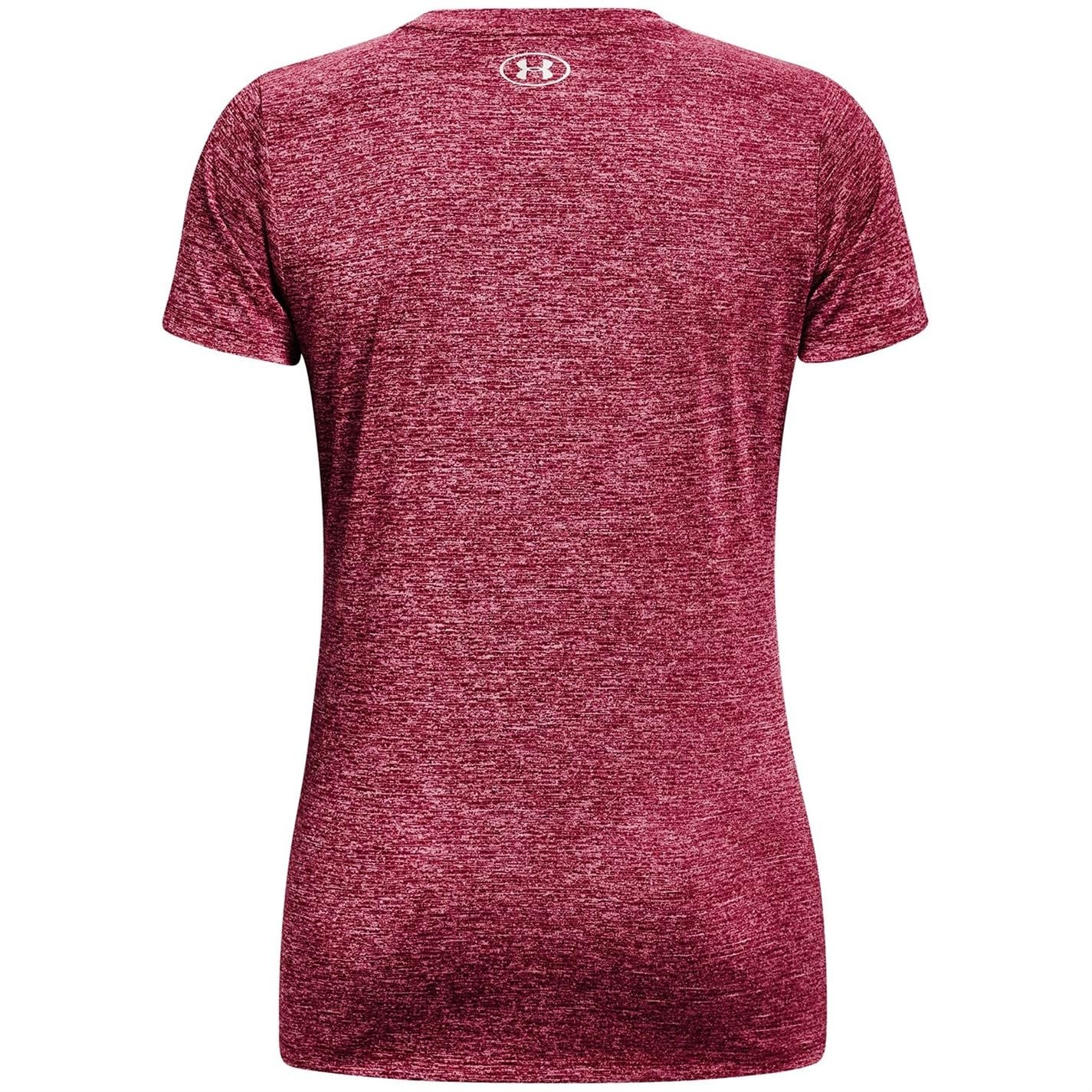 Under Armour Women's Tech Twist T-Shirt,Black Rose (664)/Metallic Silver,X-Small
