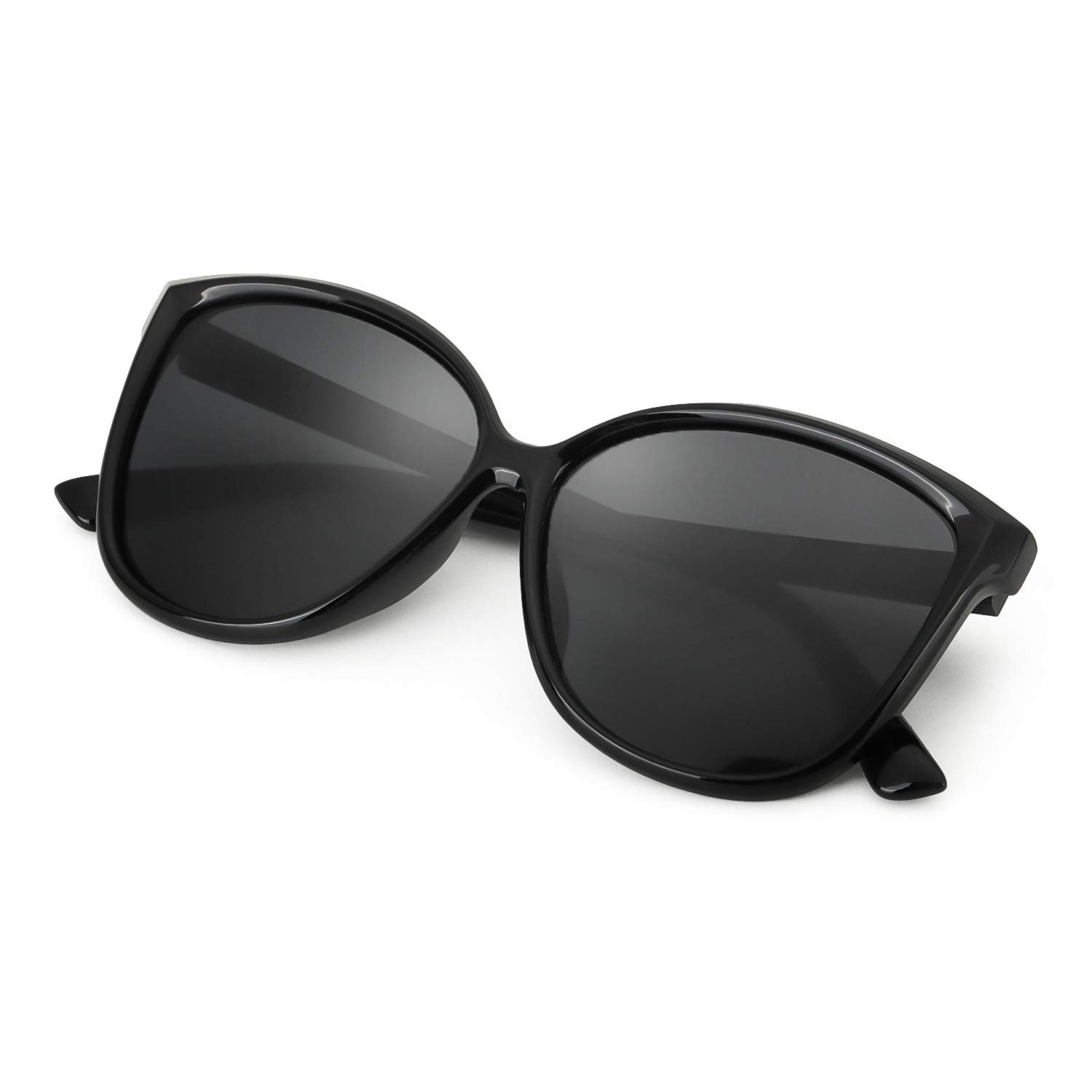 SIPHEW 2 Pack Classic Round Polarized Sunglasses for Women Lightweight UV Protection Anti-Glare Shades