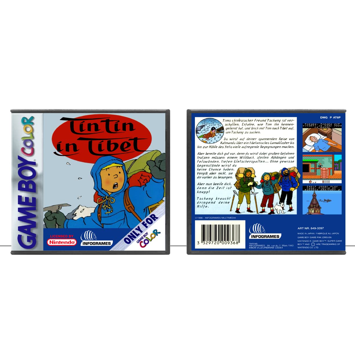 Tintin in Tibet | (GBC) Game Boy Color - Game Case Only - No Game
