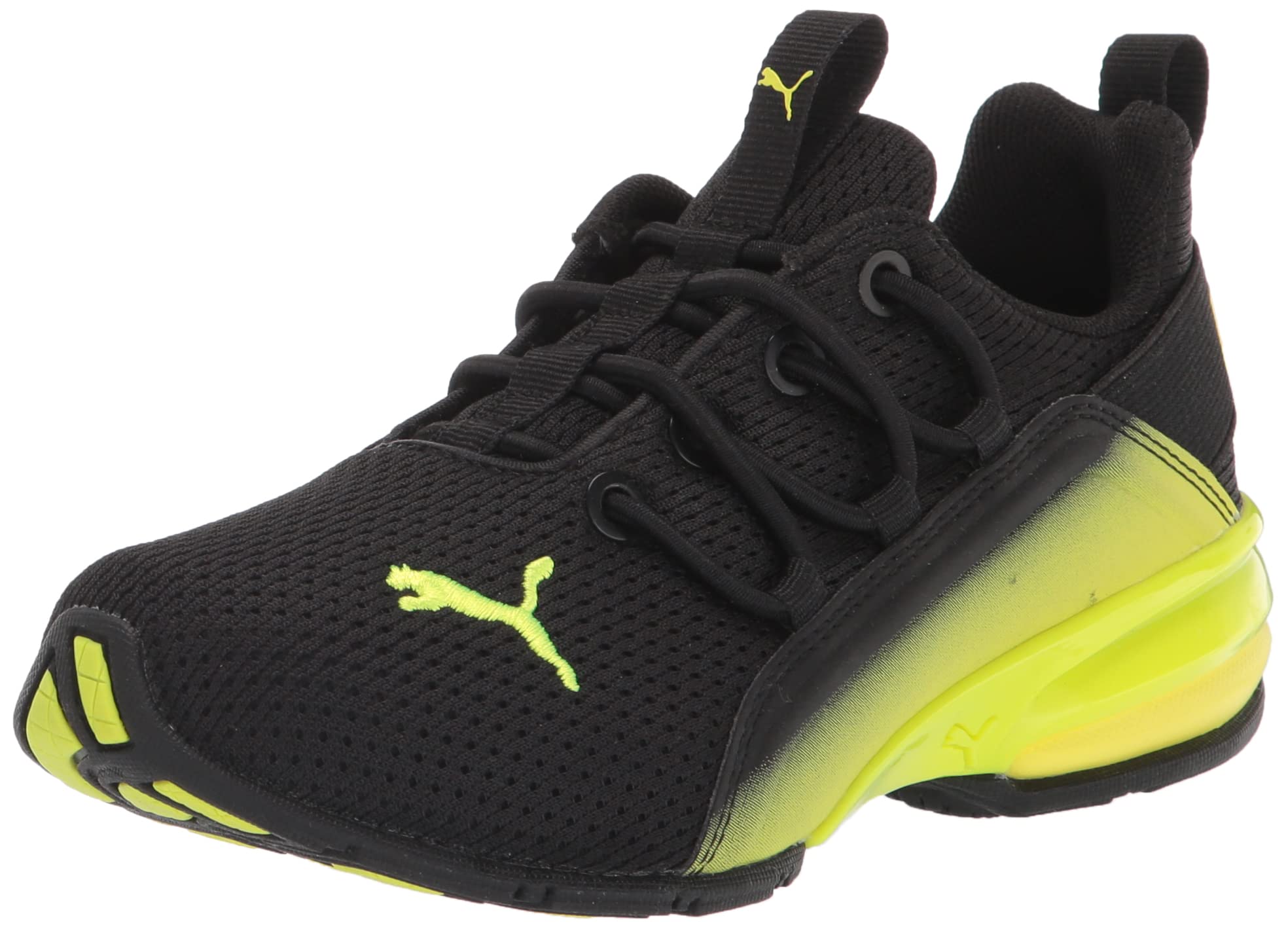 PUMA Axelion Interest Fade JR Boys Youth Running 4 M US Big Kid BlackYellow