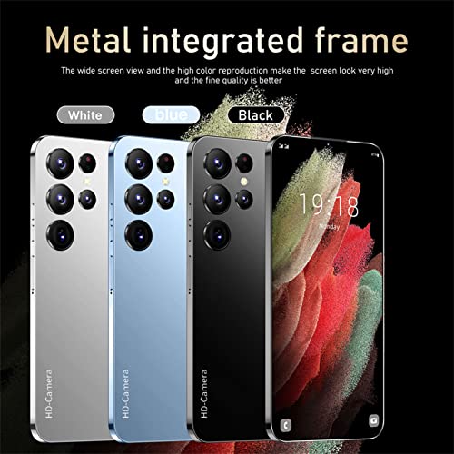 TUORE Smartphone, Cell Phone 6.82 Inch Dual Card Dual Standby RAM 8GB ROM 256GB for Playing Games (Silver)