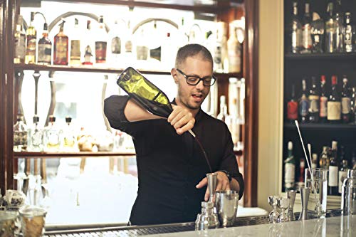 Trovety Liquor Bottle Dispenser Spouts β Classic Speed Pours for Alcohol, Olive Oil and Shave Ice Syrup β Rustproof Stainless Steel with Tapered Pouring Funnels and Dust Caps (2)
