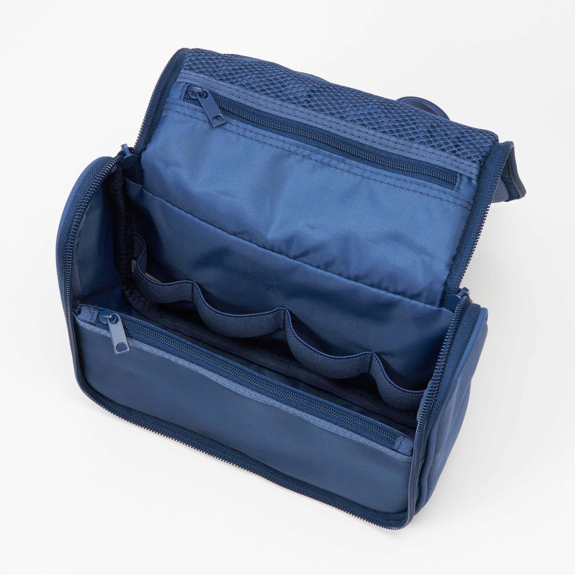 MUJI Polyester Hanging Travel Case, 16 cm Width x 19 cm Depth x 6 cm Height, Navy