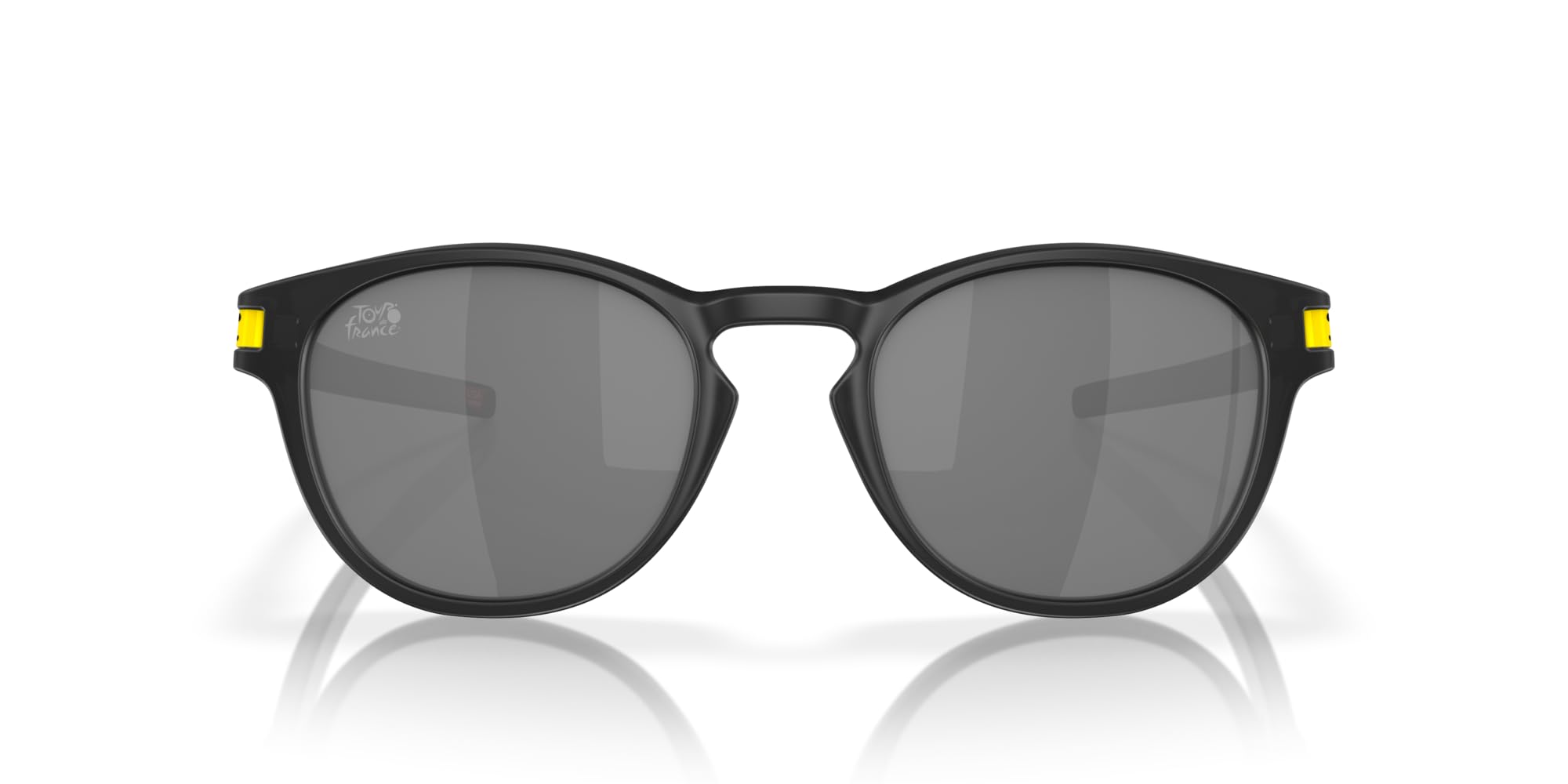 Oakley Men's OO9265 Latch Oval Sunglasses, Matte Clear/Prizm Rose Gold Polarized, 53 mm
