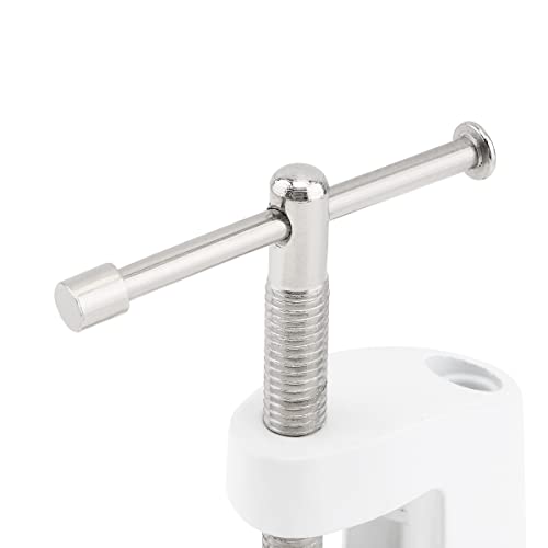 RTNLIT Universal C Shape Table Mounting Clamp for Microphone Suspension Boom Scissor Arm Stand Holder with Adjustable Positioning Screw, Fits up to 2.16"/5.5cm Desktop Thickness-White