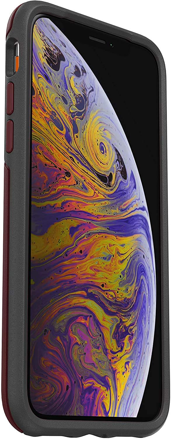 OtterBox Symmetry Series Slim Case for iPhone X & iPhone Xs with Screen Protector and Cleaning Cloth - Eco-Friendly Packaging - Fine Port (Cordovan/Slate Grey)