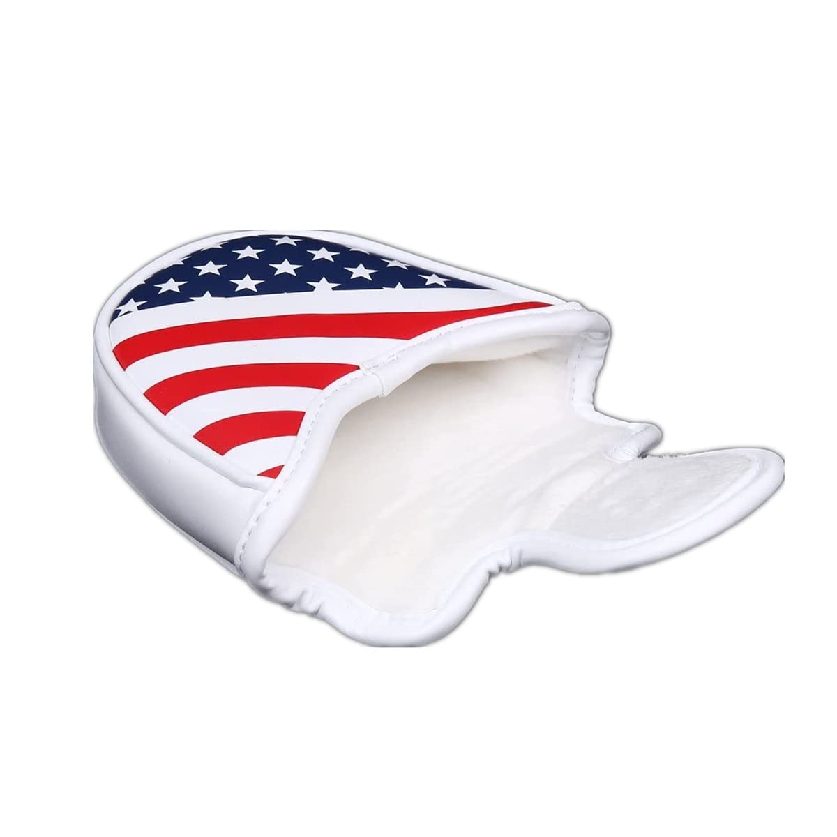 US Flag Golf Mallet Putter Cover Headcover Magnetic fits for Scotty Cameron X5, Callaway Odyssey Stroke Lab, 2 Ball, Odyssey Sabertooth Series Putters - PU Leather Golf Putter Cover Mallet