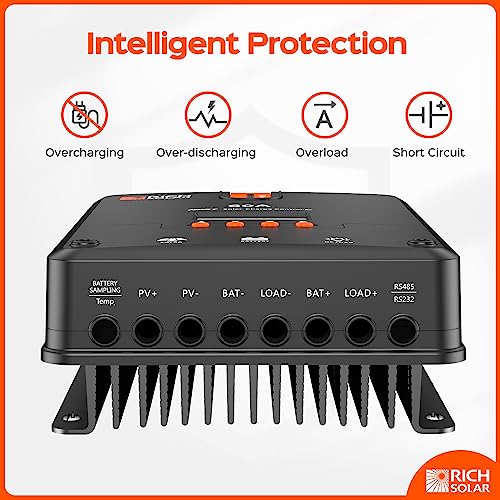RICH SOLAR 800 Watt 12V Solar kit Contains 4 high Efficiency 200W Monocrystalline Panels with 9 busbars and Our 60A MPPT Controller