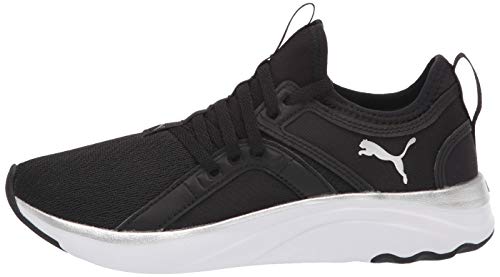 PUMA Women's SOFTRIDE Sophia Running Shoe, Animal Black-Metallic Silver, 9.5