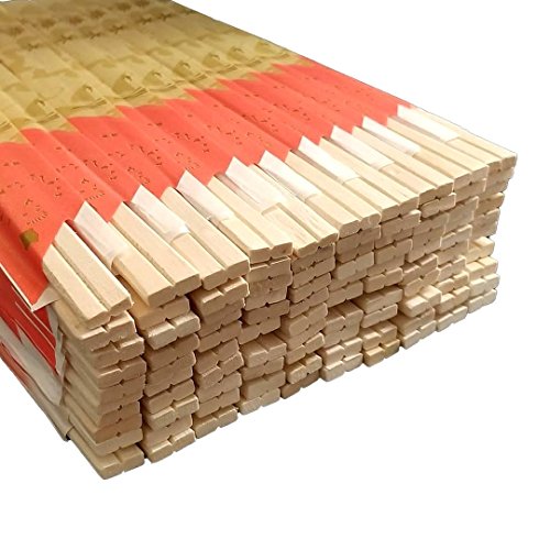 Solid No Splinters Chopsticks 100 pairs | Individually Wrapped Disposable Wooden Chopstick | Best for Sushi & Asian Dishes