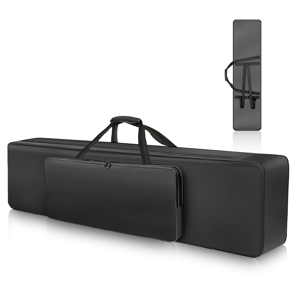 STNFAREBI 88 Key Keyboard Case Soft (Interior Size:52"*12"*6") for Electric Piano Keyboard Gig Bag with Adjustable and Portable Backpack Shoulder Strap and 6mm Papped Cotton