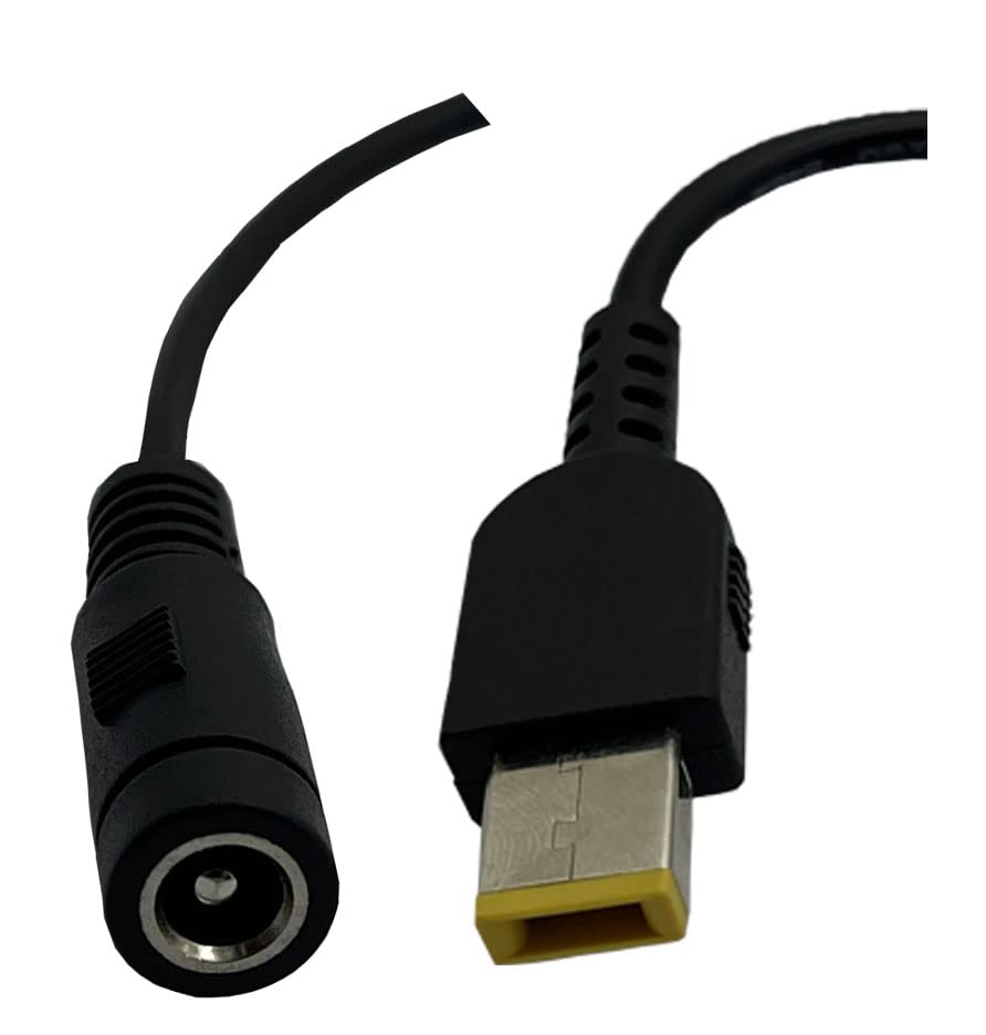 Traovien Tip Adapter, Power Supply Adapter Connector Converter, 5.5x2.1mm Famale to Slim Square Laptop Charging Cable Adapter for Lenovo Thinkpad Laptop AC Charger (2PCS)