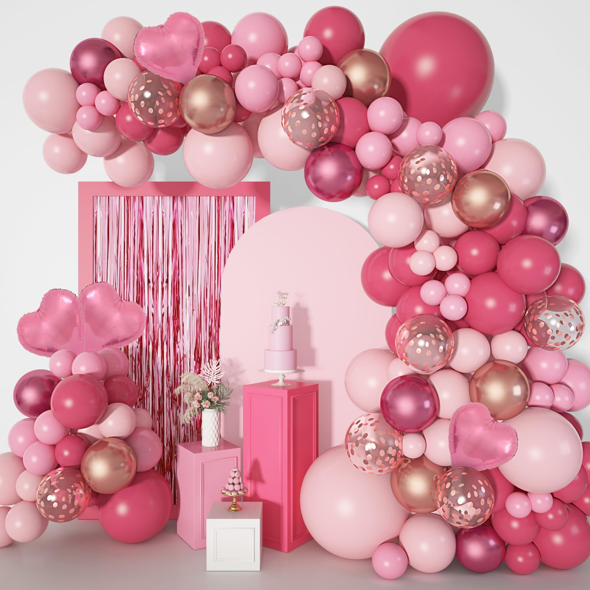 Pink Balloons Arch Garland Kit