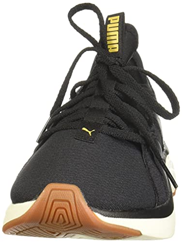 PUMA womens Softride Sophia Running Shoe, Puma Blackpuma Team Goldmarshmallow, 7 US