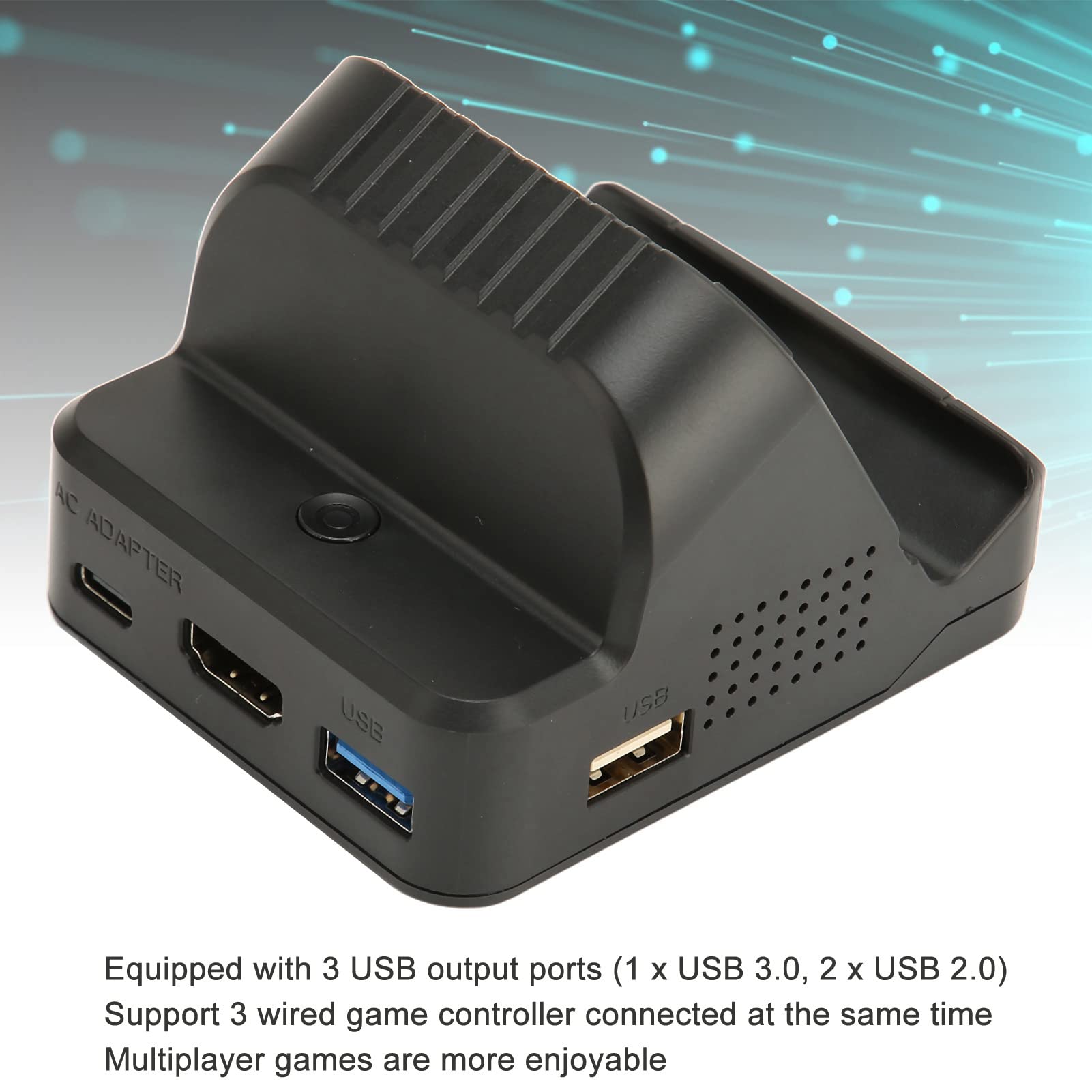TV Charging Dock, HD Multimedia Interface Game Video Conversion Dock for Extended Gaming Experience for Game Console