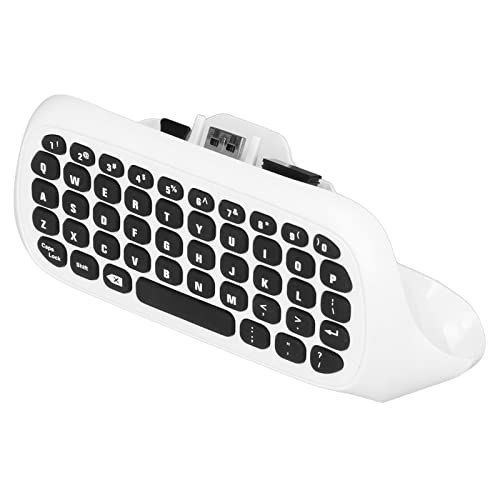 Wireless Controller Keyboard, Metal Dome Switch 3.5mm Interface Easy to Use Game Controller Keyboard for One S Game Console for X Series (White)