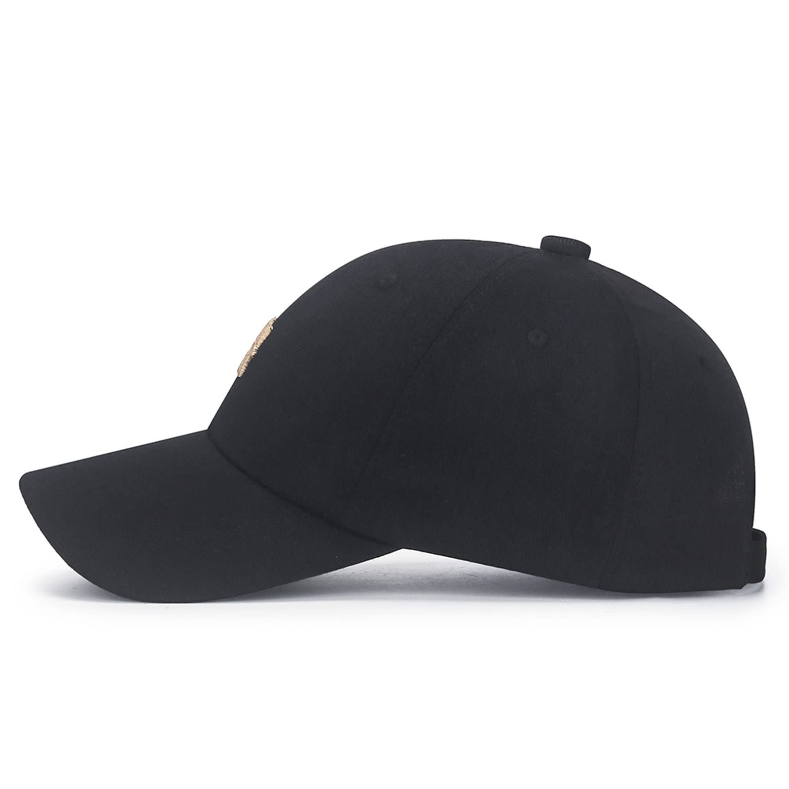 Sen-great Embroidered Letter Baseball Cap Classic Dad Hat Unisex Cotton Adjustable Plain Baseball Hat for Men Women Black, One Size