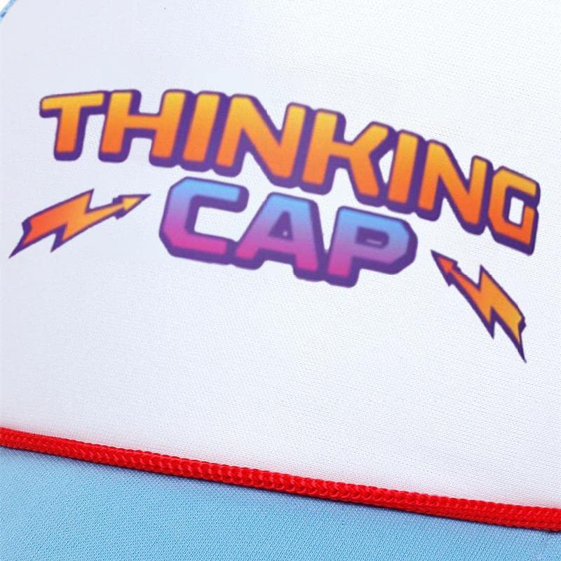 Trucker Hat Snapback Thinking Cap Baseball Cap for Men and Women,Adjustable Breathable Mesh Panels Blue