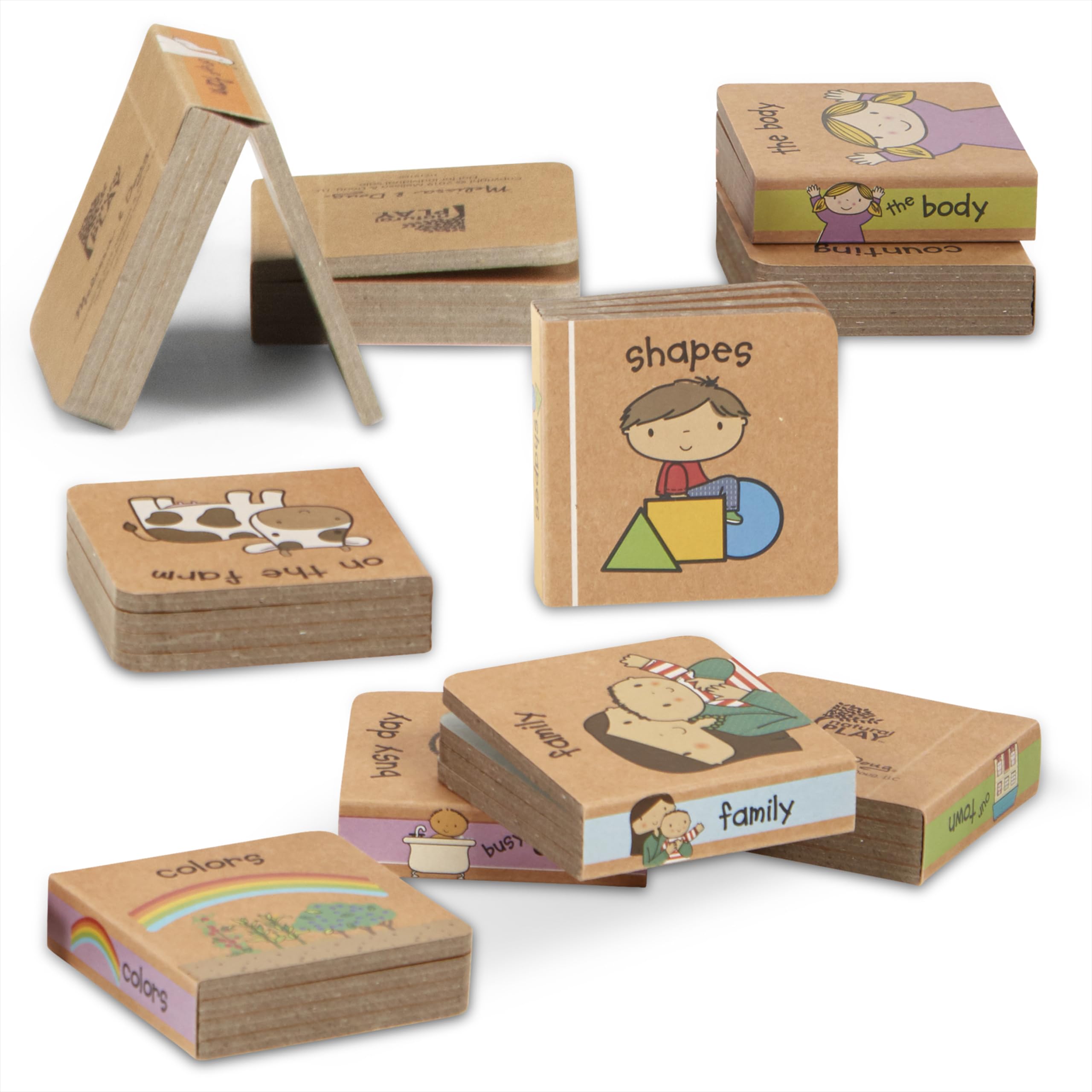 Melissa & Doug Children's Book - Natural Play Book Tower: Little Learning Books