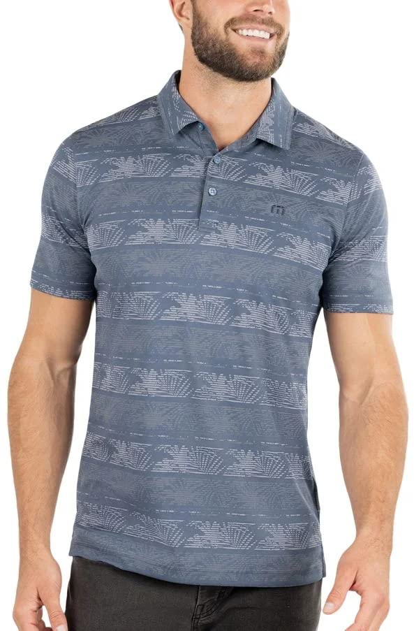TravisMathew Men's Frosty Morning Polo, Insignia/Vintage Indigo, M
